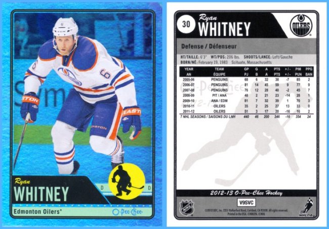 Ryan Whitney | Hockey Card Database Wiki | Fandom