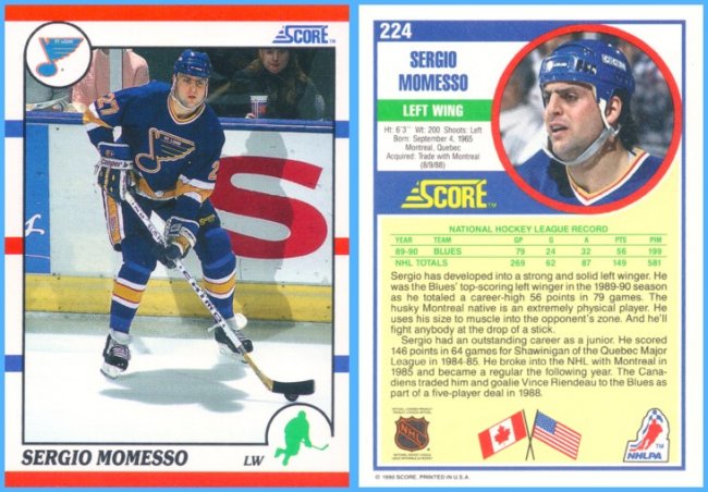 Sergio Momesso | Hockey Card Database Wiki | Fandom