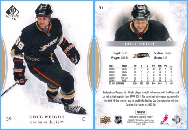 Doug Weight | Hockey Card Database Wiki | Fandom