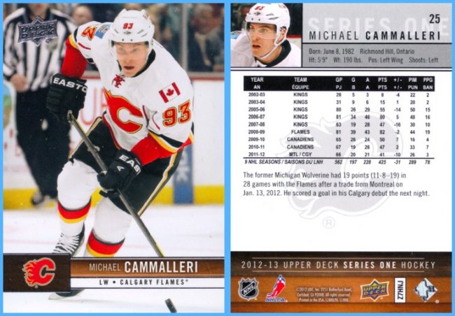 Michael Cammalleri | Hockey Card Database Wiki | Fandom