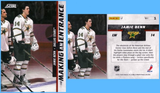 2011-12 Score Making an Entrance | Hockey Card Database Wiki | Fandom