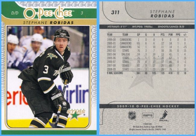 Stéphane Robidas | Hockey Card Database Wiki | Fandom