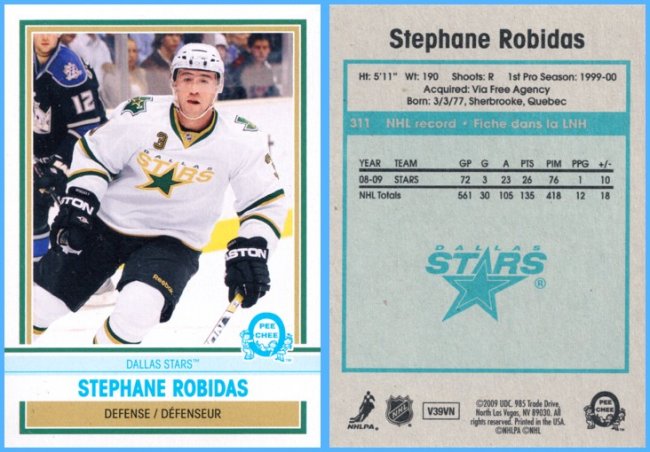 Stéphane Robidas | Hockey Card Database Wiki | Fandom