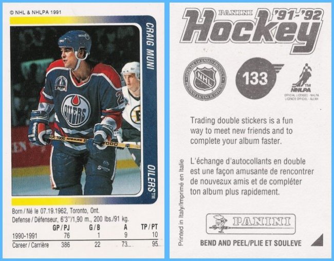 Craig Muni | Hockey Card Database Wiki | Fandom