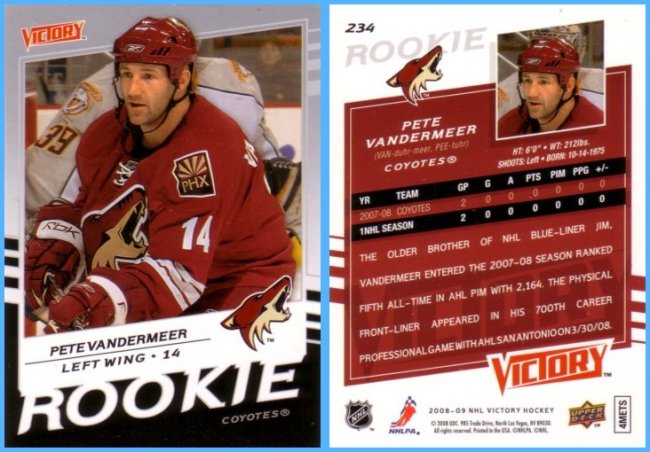 Pete Vandermeer | Hockey Card Database Wiki | Fandom