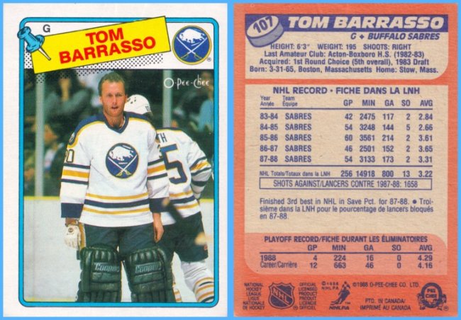 Tom Barrasso | Hockey Card Database Wiki | Fandom
