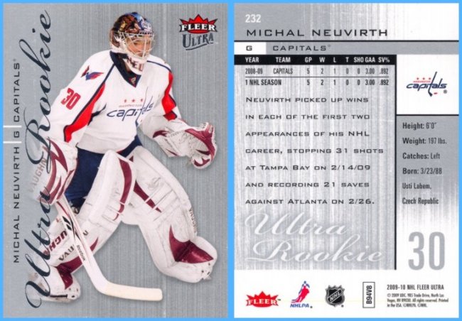 Michal Neuvirth | Hockey Card Database Wiki | Fandom