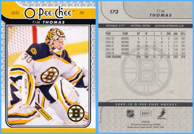Tim Thomas | Hockey Card Database Wiki | Fandom