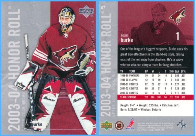 Sean Burke | Hockey Card Database Wiki | Fandom