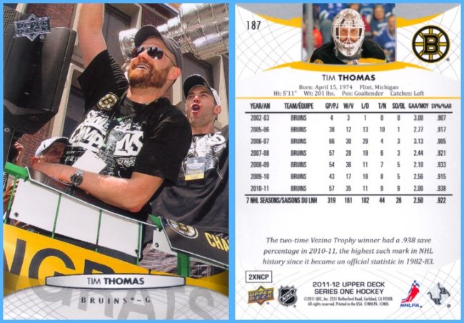 Tim Thomas | Hockey Card Database Wiki | Fandom