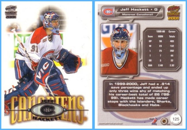 Jeff Hackett | Hockey Card Database Wiki | Fandom