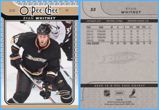 Ryan Whitney | Hockey Card Database Wiki | Fandom