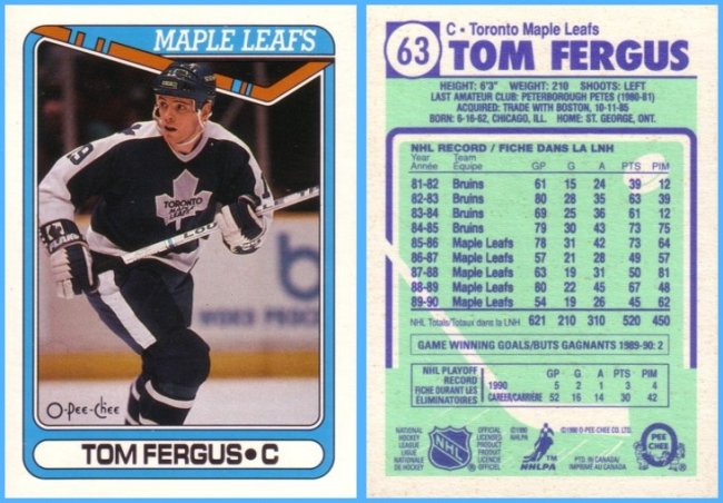 Tom Fergus | Hockey Card Database Wiki | Fandom