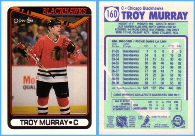 Troy Murray | Hockey Card Database Wiki | Fandom