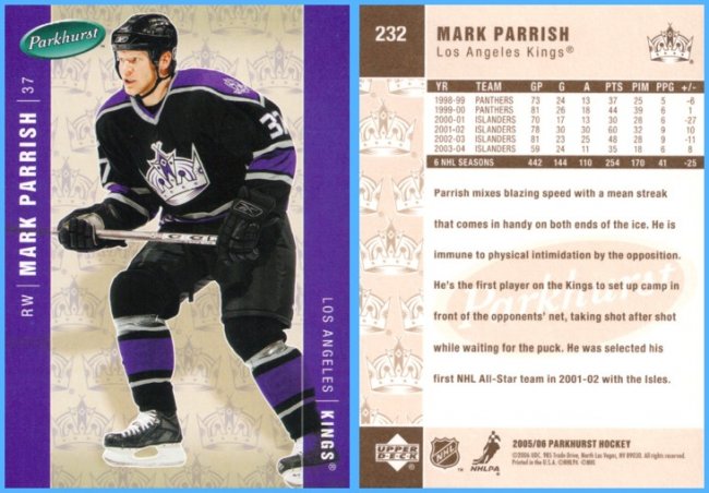 Mark Parrish | Hockey Card Database Wiki | Fandom