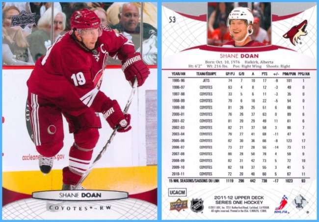 Shane Doan | Hockey Card Database Wiki | Fandom