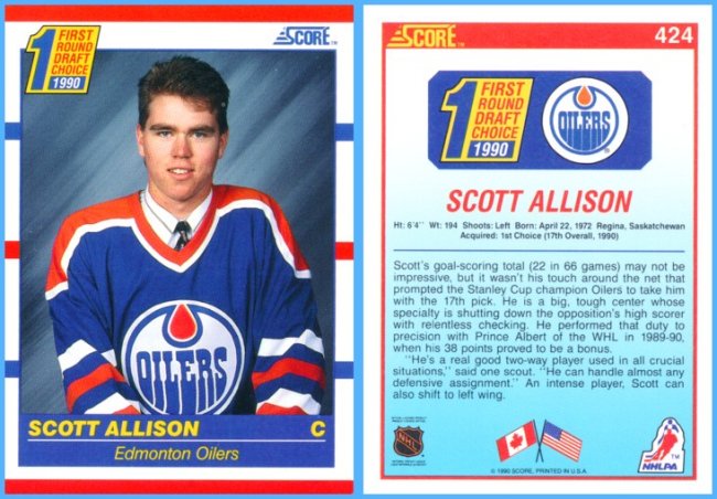 Scott Allison | Hockey Card Database Wiki | Fandom
