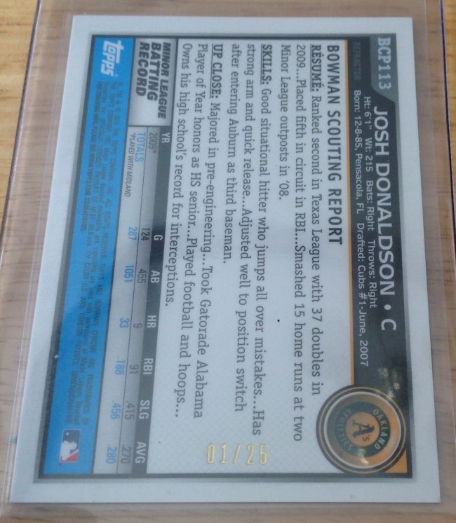 Josh Donaldson is Beasting in Oakland - Blowout Cards Forums