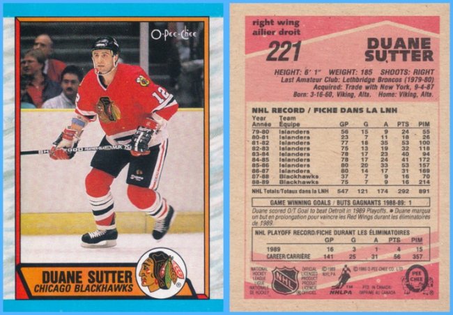 Duane Sutter | Hockey Card Database Wiki | Fandom