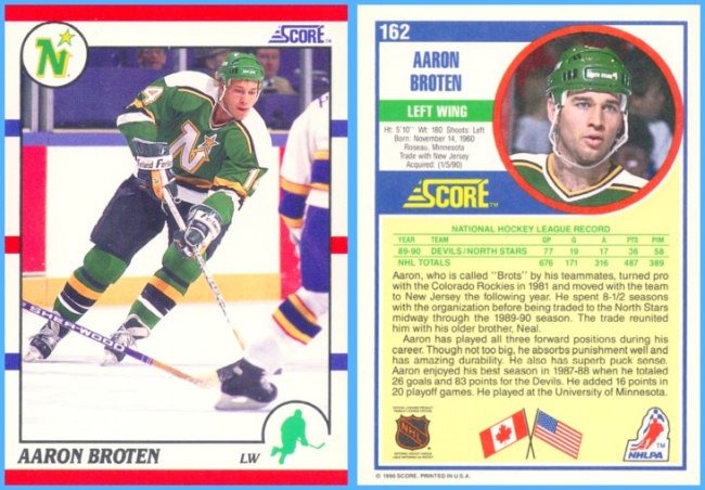 Aaron Broten | Hockey Card Database Wiki | Fandom