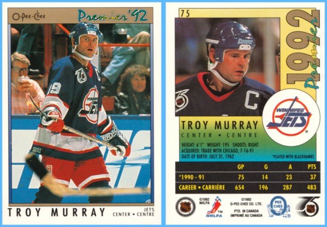 Troy Murray | Hockey Card Database Wiki | Fandom