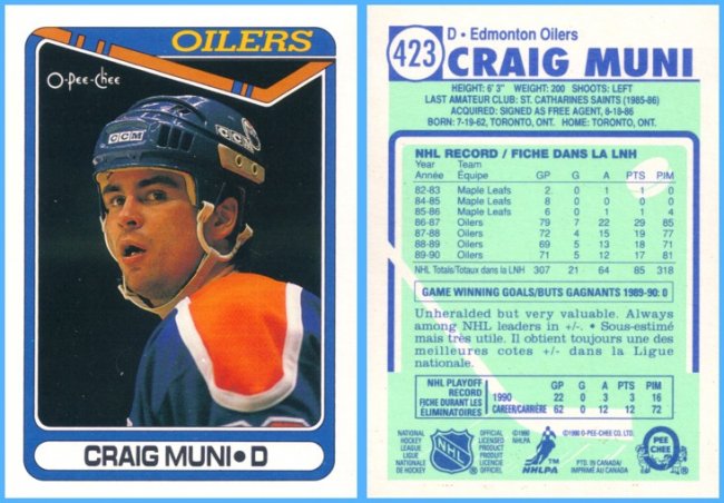 Craig Muni | Hockey Card Database Wiki | Fandom