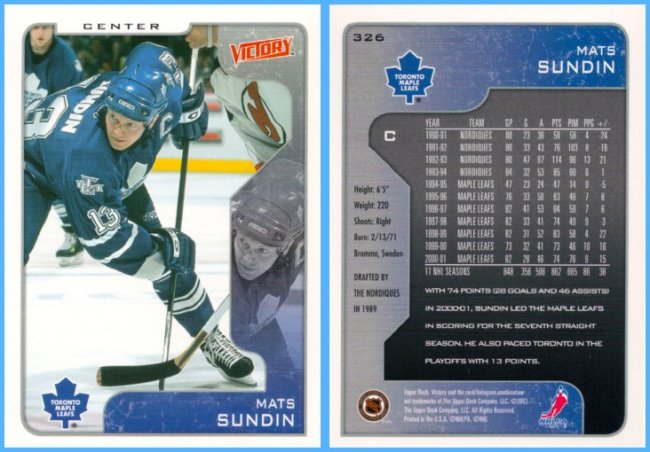Mats Sundin | Hockey Card Database Wiki | Fandom