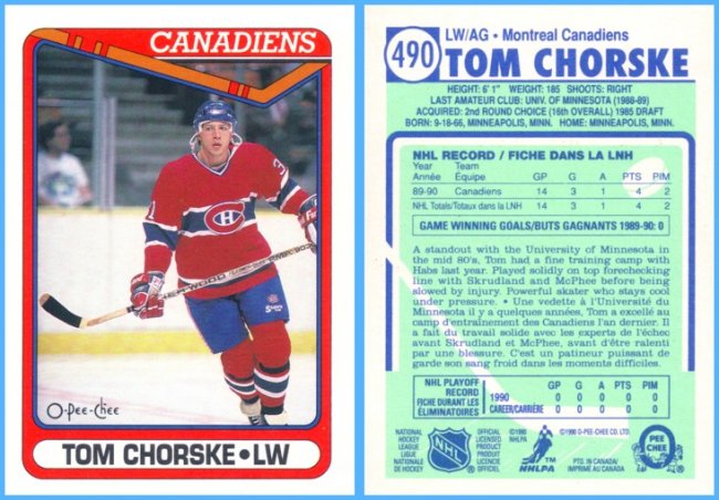 Tom Chorske | Hockey Card Database Wiki | Fandom