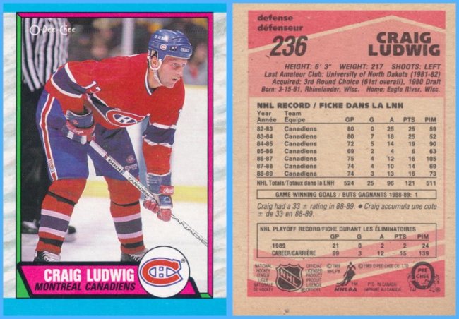 Craig Ludwig | Hockey Card Database Wiki | Fandom