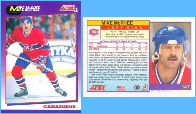 Mike McPhee | Hockey Card Database Wiki | Fandom