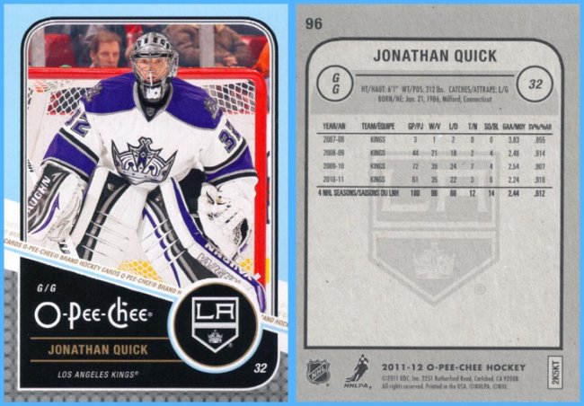 Jonathan Quick | Hockey Card Database Wiki | Fandom