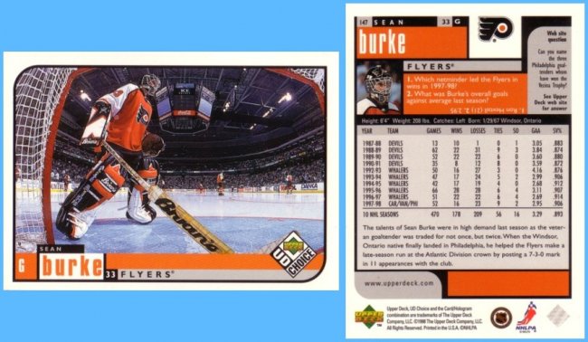 Sean Burke | Hockey Card Database Wiki | Fandom