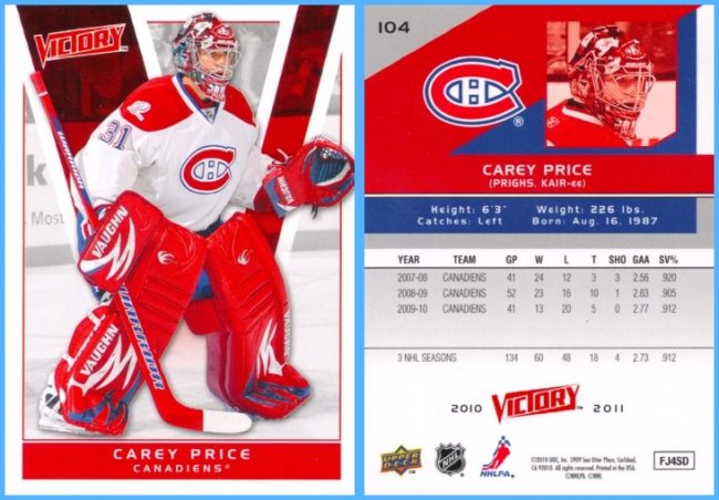 Carey Price | Hockey Card Database Wiki | Fandom