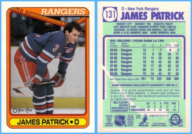 James Patrick | Hockey Card Database Wiki | Fandom