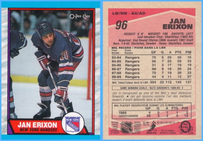 Jan Erixon | Hockey Card Database Wiki | Fandom