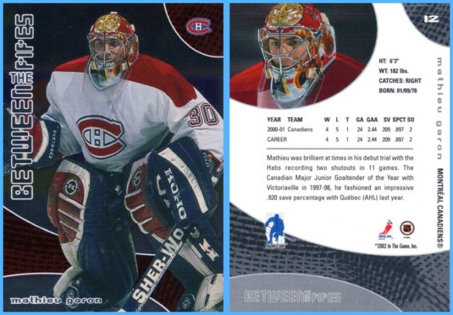 Mathieu Garon | Hockey Card Database Wiki | Fandom