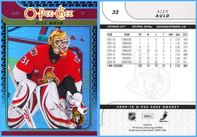 Alex Auld | Hockey Card Database Wiki | Fandom