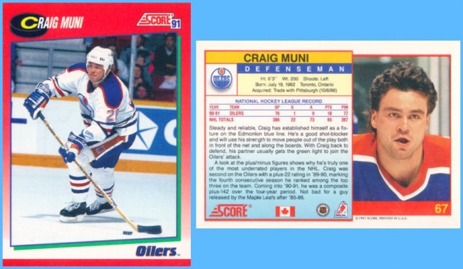 Craig Muni | Hockey Card Database Wiki | Fandom