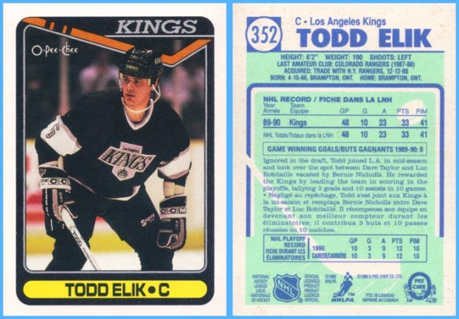 Todd Elik | Hockey Card Database Wiki | Fandom