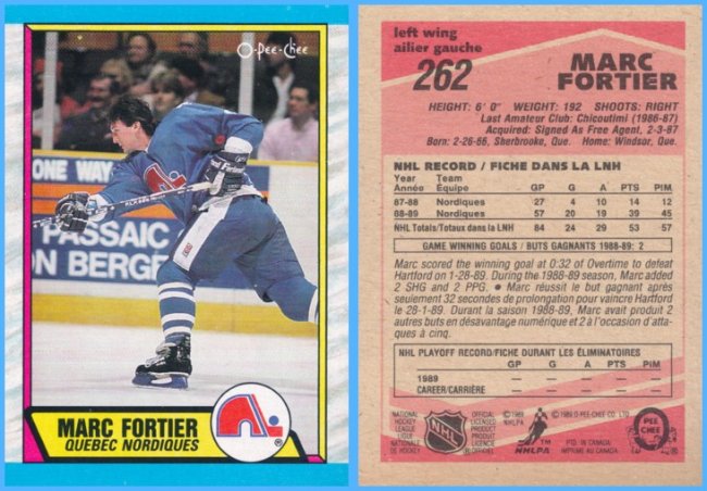 Marc Fortier | Hockey Card Database Wiki | Fandom