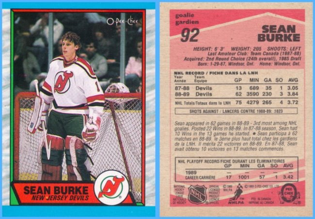 Sean Burke | Hockey Card Database Wiki | Fandom