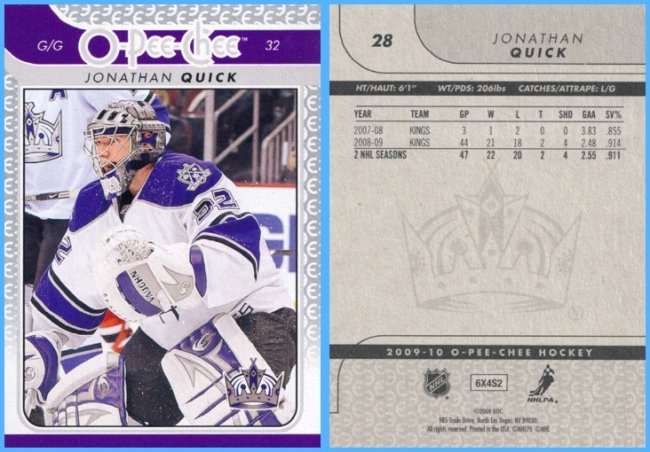 Jonathan Quick | Hockey Card Database Wiki | Fandom