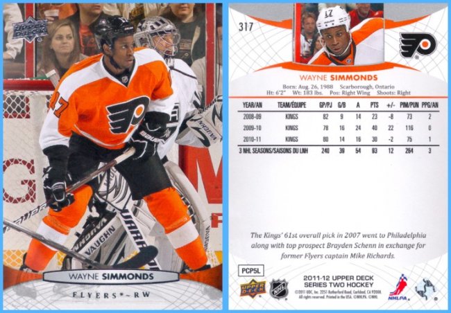 Wayne Simmonds | Hockey Card Database Wiki | Fandom