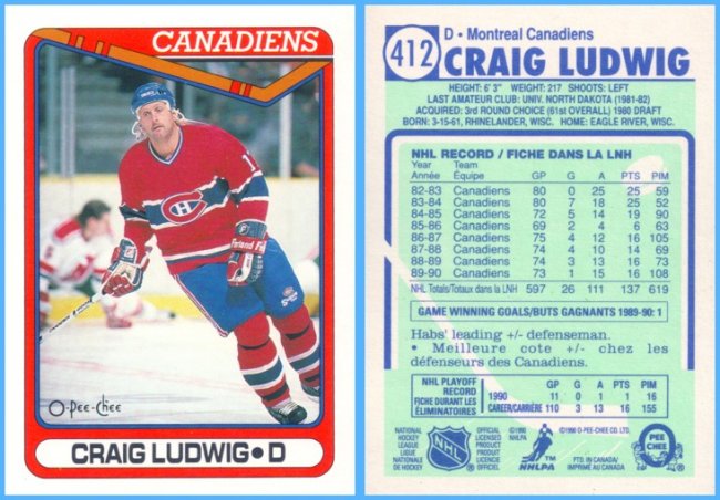Craig Ludwig | Hockey Card Database Wiki | Fandom