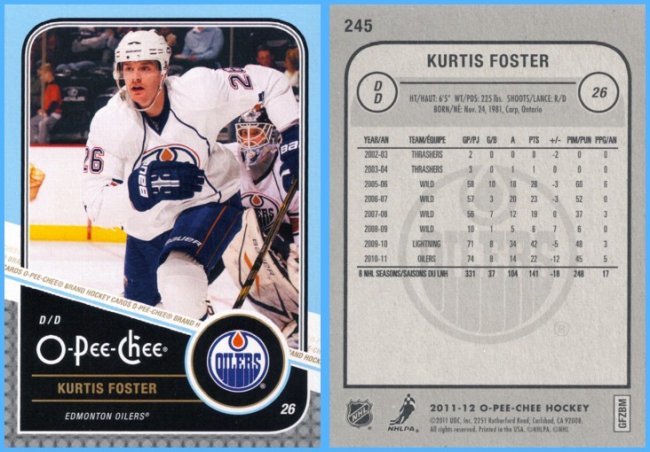 Kurtis Foster | Hockey Card Database Wiki | Fandom