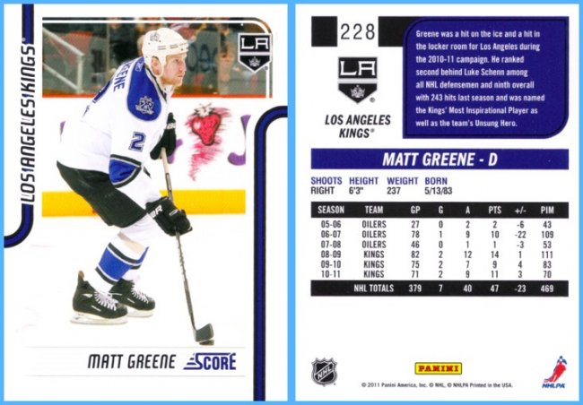 Matt Greene | Hockey Card Database Wiki | Fandom
