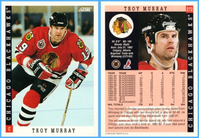 Troy Murray | Hockey Card Database Wiki | Fandom