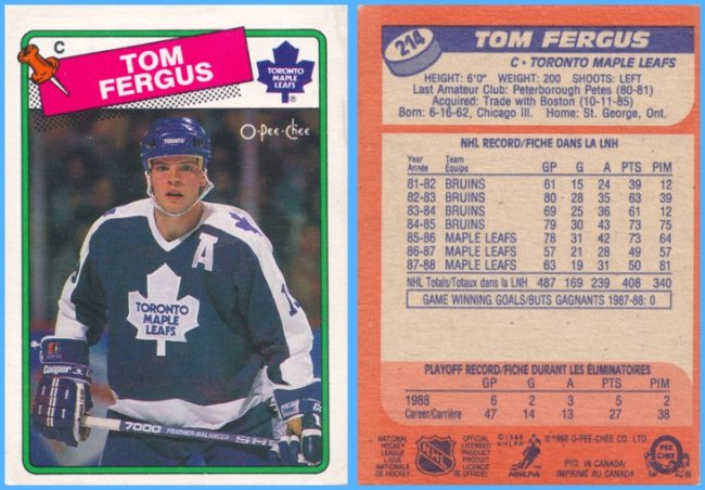 Tom Fergus | Hockey Card Database Wiki | Fandom