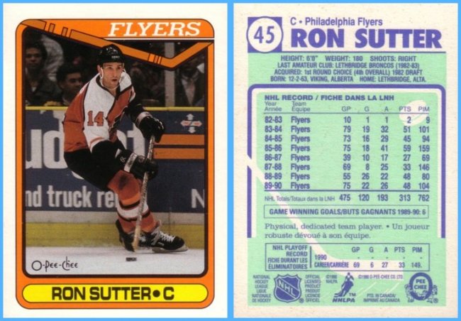 Ron Sutter | Hockey Card Database Wiki | Fandom